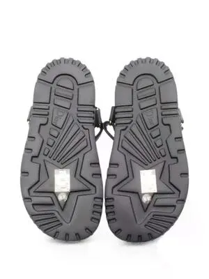 Dior D-wave Calf Leather Sandals - Black