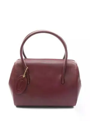Cartier 2000s Mast Line Leather Handbag - Red
