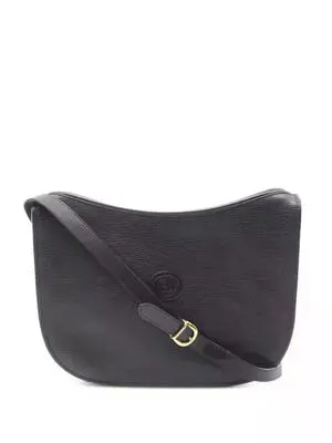 Gucci 2000s Interlocking-g Leather Shoulder Bag - Black
