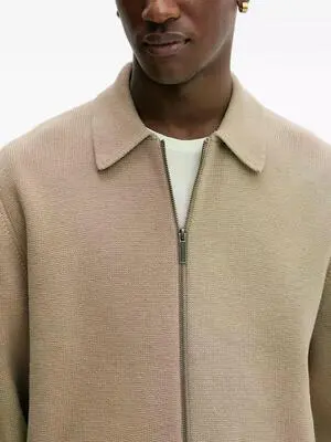 LES DEUX Zip-up Patch-pocket Cardigan