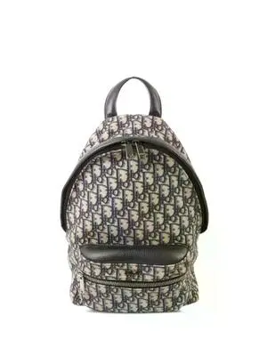 Dior Oblique Canvas Leather Rider Backpack - Blue