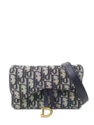 Dior Oblique Saddle Belt Bag - Blue
