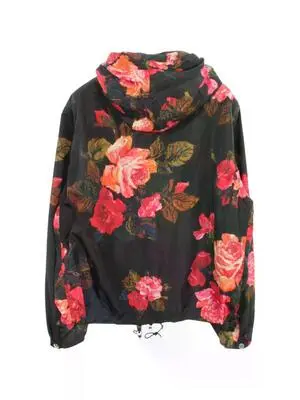 Alexander McQueen Floral Print Hooded Jacket