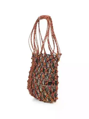 Dior Oblique-canvas Net Tote Bag - Blue