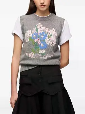 GANNI Vest With Flowers