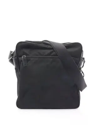 Prada 2000s Triangle-logo Shoulder Bag - Black