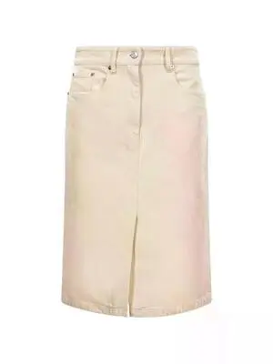 A.p.c. Denim Split Skirt - Neutrals