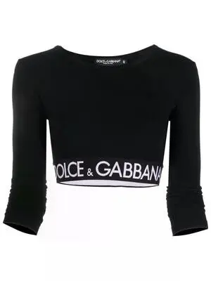 Dolce & Gabbana Logo-band Crop Top