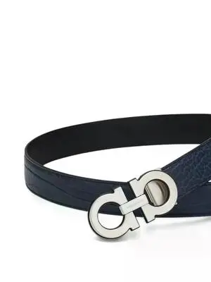 FERRAGAMO Gancini Buckle Belt - Blue