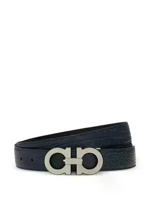 FERRAGAMO Gancini Buckle Belt - Blue