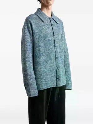 THE ELDER STATESMAN Marl Knit Button-down Shirt