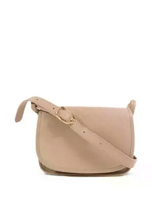 Longchamp Grained Leather Shoulder Bag - Neutrals