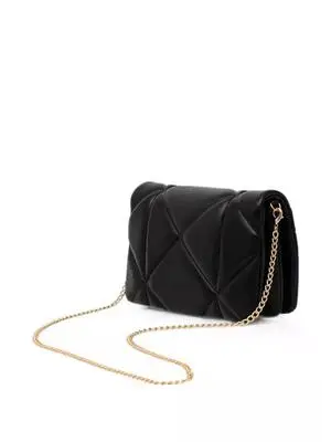 Moschino Quilted Logo Plaque Shoulder Bag