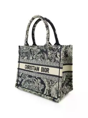 Dior Small Book Tote Oblique Tote Bag - Blue
