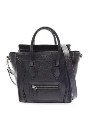 Celine 2000s Nano Luggage Two-way Handbag - Black