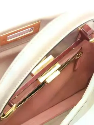 Fendi 2000s Peekaboo Leather Tote Bag - Neutrals