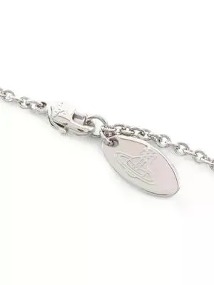VIVIENNE WESTWOOD Tone Orb Pendant Necklace With Rhinestone Embellishment