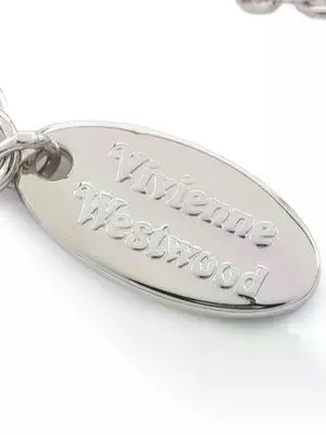 VIVIENNE WESTWOOD Tone Orb Pendant Necklace With Rhinestone Embellishment