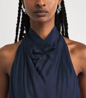 Brandon Maxwell Marin Scarf Midi Dress