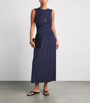 Paige Draped Jersey Midi Dress