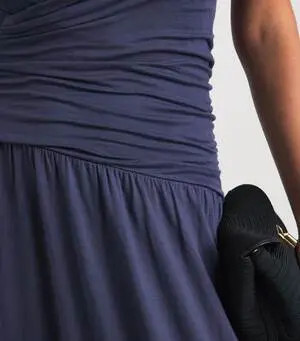 Paige Draped Jersey Midi Dress