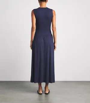 Paige Draped Jersey Midi Dress