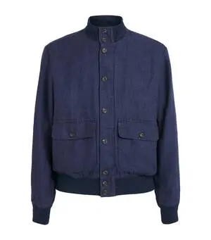 Polo Ralph Lauren Linen Herringbone Harrington Jacket