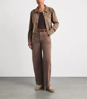 Paige Cropped Pacey Denim Jacket
