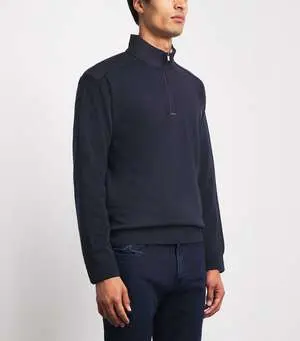Paul & Shark Virgin Wool Quarter-zip Sweater
