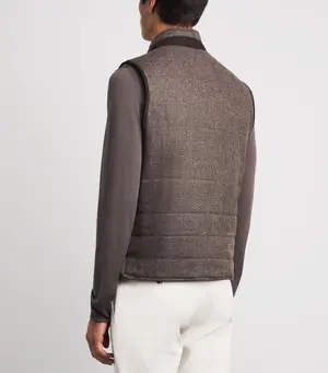 Corneliani Wool-cashmere Reversible Gilet