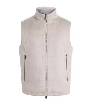 Corneliani Virgin Wool Padded Gilet - Grey