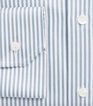 Eton Cotton Stripe Contemporary Fit Shirt - Green