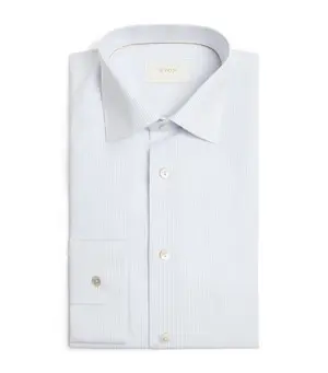 Eton Supima Cotton Stripe Slim Fit Shirt - Blue