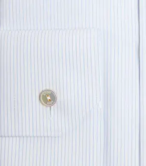Eton Supima Cotton Stripe Slim Fit Shirt - Blue