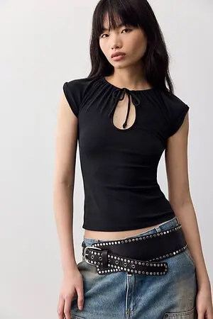 We The Free Canal Street Tee With Keyhole Detail