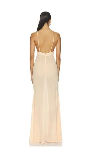 Anna October Janet Maxi Slip Dress With Draped Bust