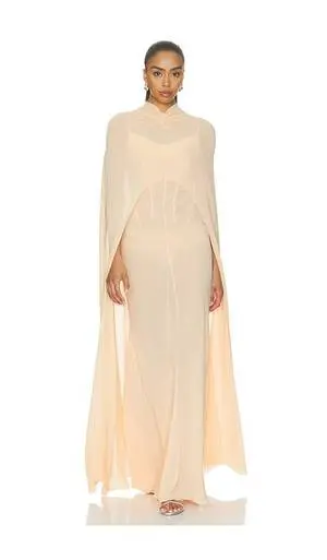 Anna October Janet Maxi Slip Dress With Draped Bust