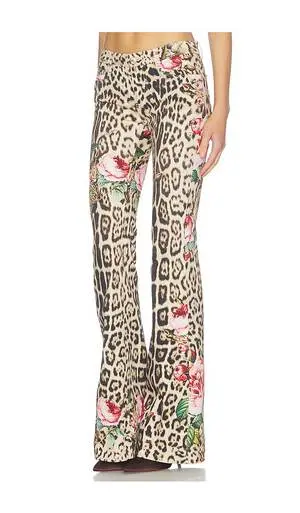 Roberto Cavalli Printed Flare Trousers
