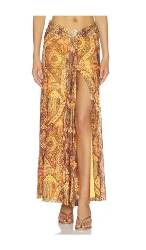 RUNAWAY THE LABEL Skylar Ruched Maxi Skirt