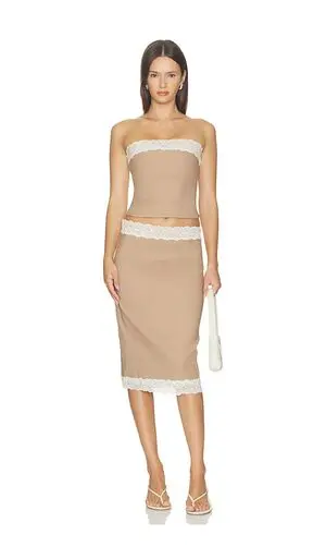 AMELIE TEJE Coucou Cropped Top With Scalloped Lace Trim