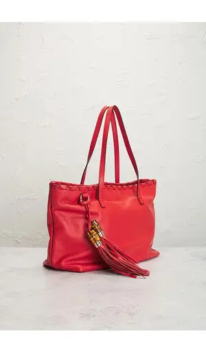 FWRD RENEW Gucci Bamboo Tassel Tote Bag
