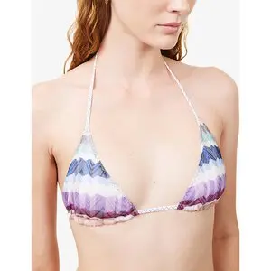Missoni Zigzag Pattern Triangle Tulle Bikini Set