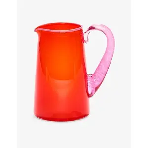 GATHER GLASS Miami Glass Milk Jug - Red