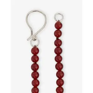 BEATRIZ PALACIOS Beaded Sterling Silver And Red Agate Necklace