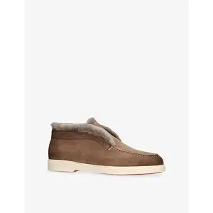 Santoni Fortune Lined" Suede Ankle Boots