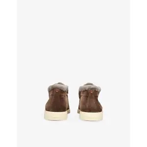 Santoni Fortune Lined" Suede Ankle Boots