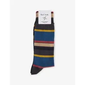 Paul Smith Signature Striped Crew Socks - Blue