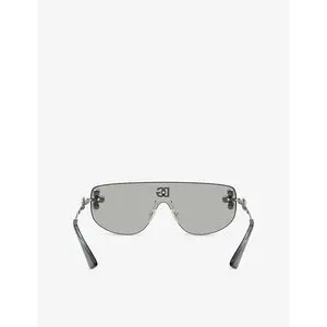 Dolce & Gabbana Shield-frame Metal Embellished Sunglasses