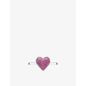 POUBEL Sterling Silver And Enamel Heart Charm - Pink