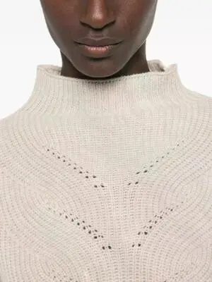 Herno Pointelle-knit Sweater With Ribbed Trim